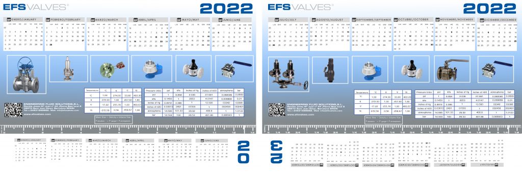 New 2022 Calendar now available for download - Efsvalves